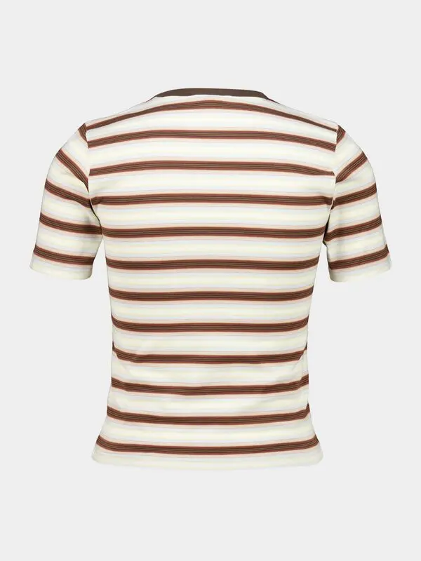 Auralee Gradient Stripe Jersey T-shirt