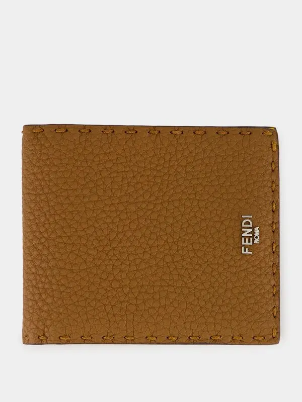 Fendi And Sunflower Yellow Selleria Bi-fold Wallet - Brown