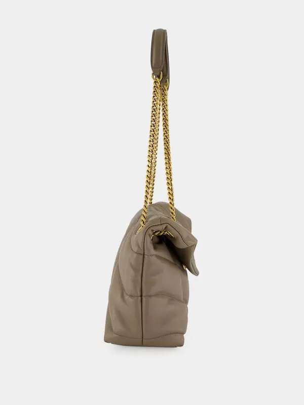 Saint Laurent Loulou Puffer Small Bag - Beige