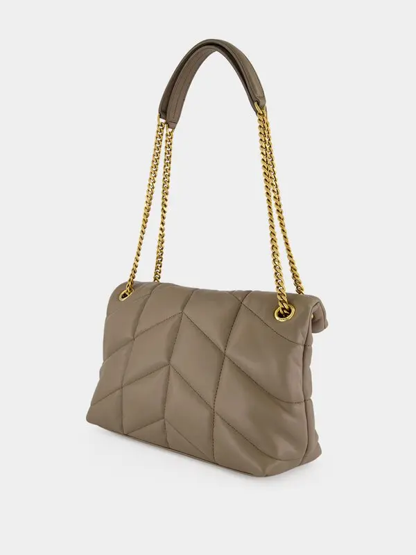 Saint Laurent Loulou Puffer Small Bag - Beige