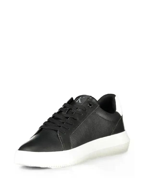 Calvin Klein Pebbled Leather Logo Sneakers