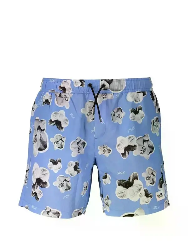 Karl Lagerfeld Floral Print Swim Shorts