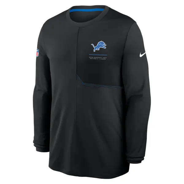 Nike Detroit Lions Dri-fit Nfl Long-sleeve Top - Black