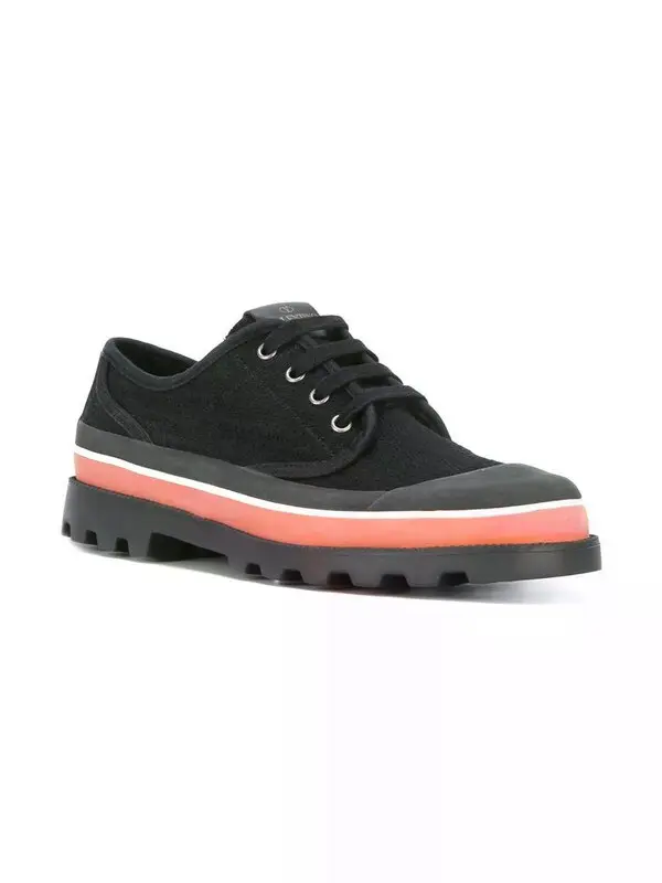 Valentino Garavani Perforated Canvas Lace-up Sneakers