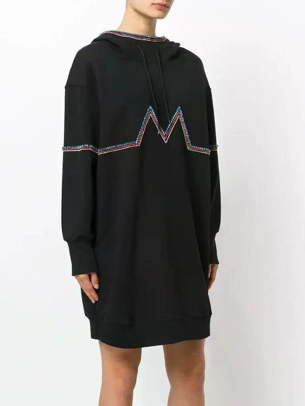 MSGM Embellished Jersey Dress - Black
