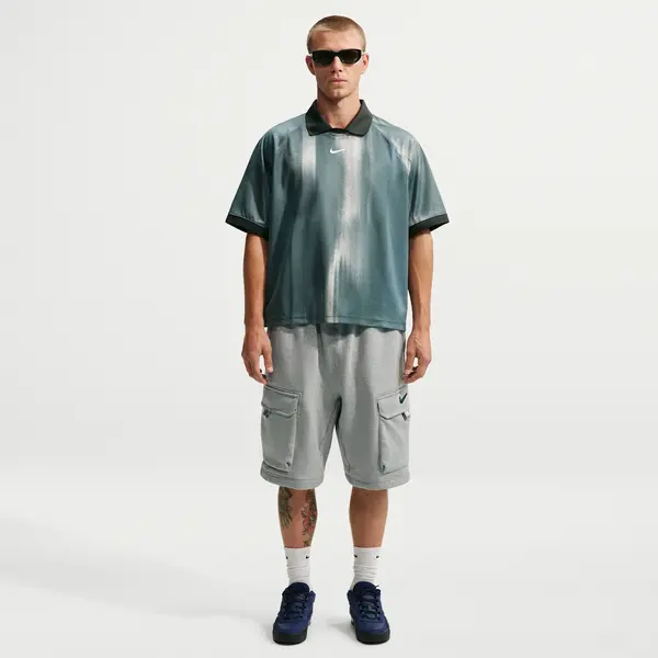 Nike Sb "sunset" Dri-fit Jacquard Skate Jersey - Grey