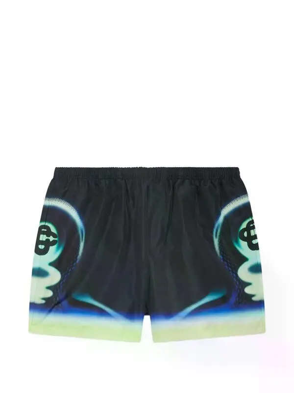 Casablanca Graphic Print Swim Shorts - Black