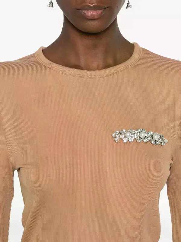 Simone Rocha Embellished Long-sleeve T-shirt
