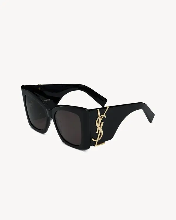 Saint Laurent Oversized Acetate Cat-eye Sunglasses - Black