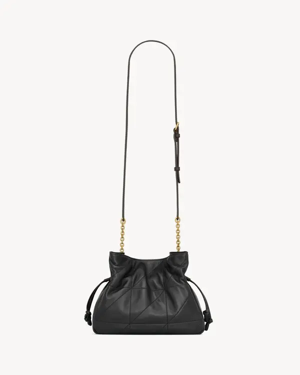 Saint Laurent Jamie Shoulder Pouch In Lambskin - Black