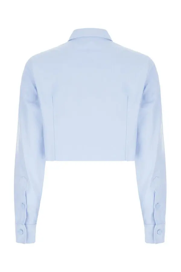 Raf Simons Cropped Button-up Shirt With Emblem Detail - Multicolor