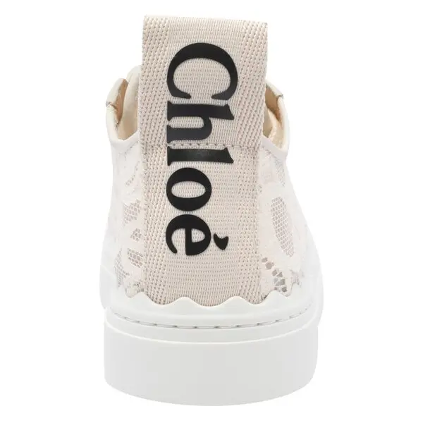 Chloé Lauren Lace Sneakers - Cream