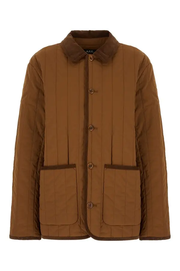 A.p.c. Quilted Jacket With Classic Collar - Multicolor