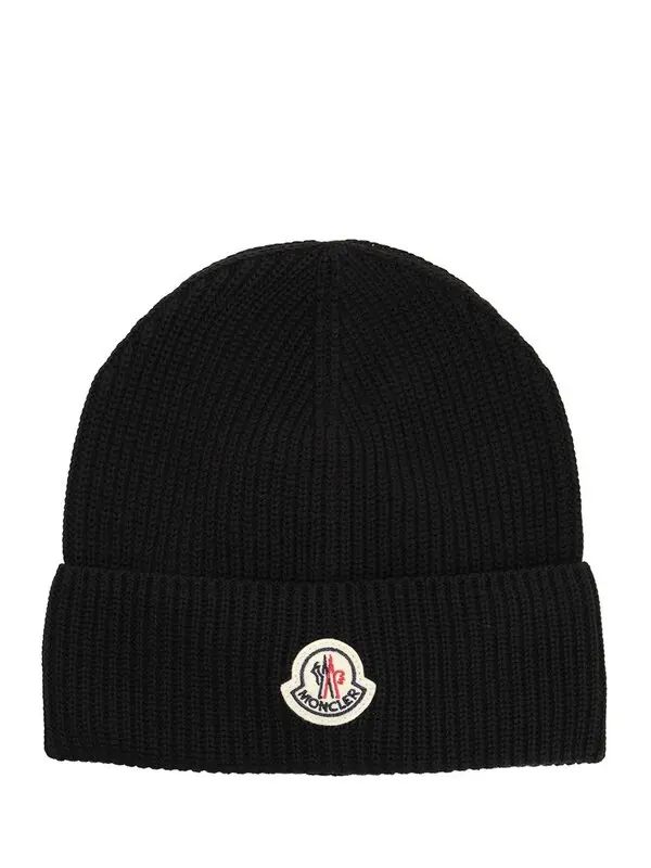 Moncler Cotton Beanie - Black