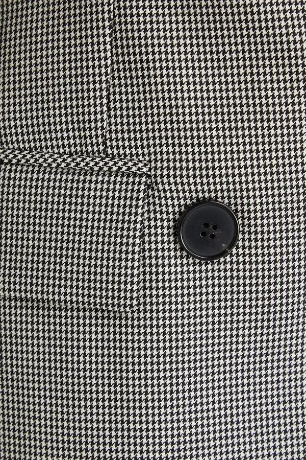 Alexander McQueen Double-breasted Houndstooth Wool Blazer