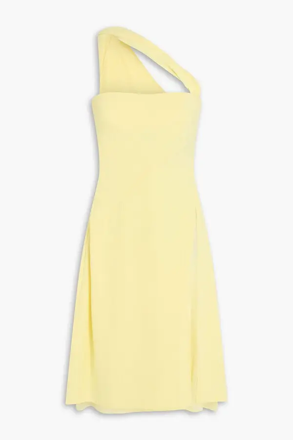 Versace One-shoulder Silk Cadý Dress