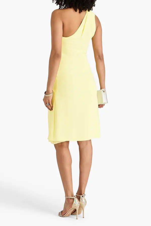 Versace One-shoulder Silk Cadý Dress