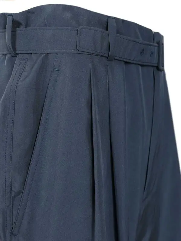 Saint Laurent Habutai Silk Belted Trousers
