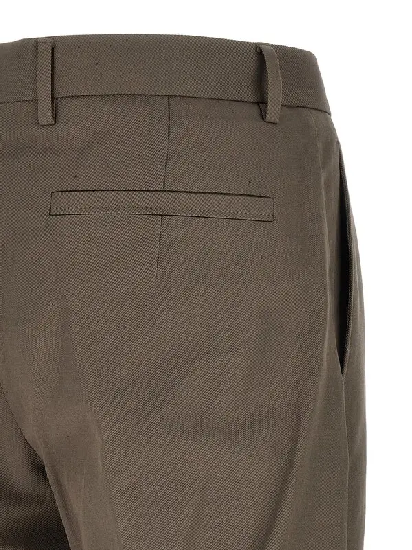Zegna Tailored Trousers In Linen And Cotton