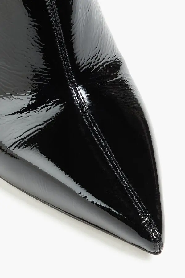 Alexander McQueen Thorn Patent Leather Mules