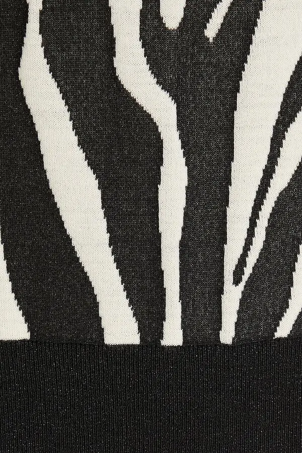 Dolce & Gabbana Metallic Zebra-print Wool-blend Jacquard Knit Vest