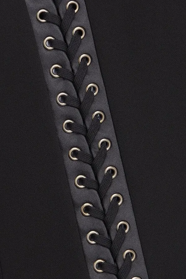 Dolce & Gabbana Lace-up Stretch-crepe Mini Dress