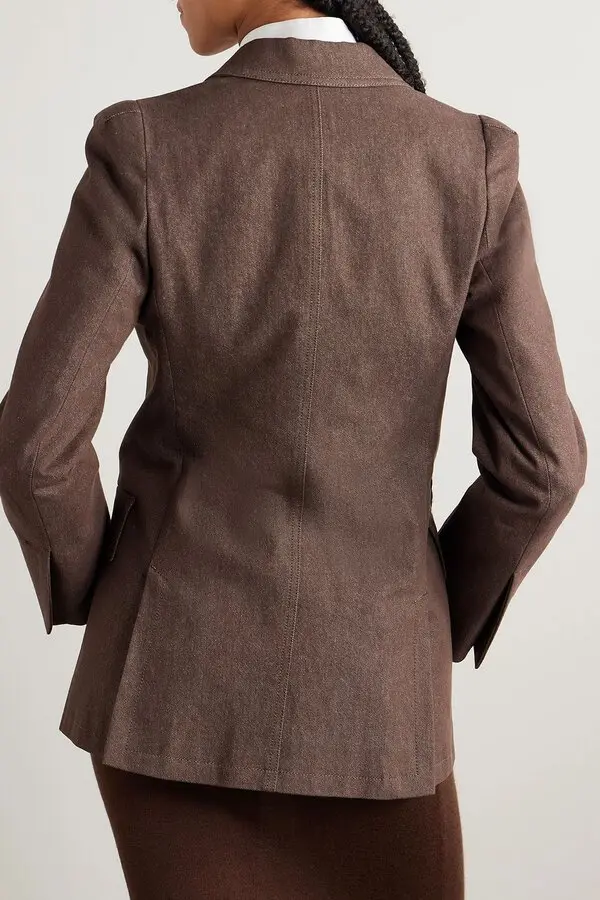 Max Mara Cotton-twill Blazer - Chocolate