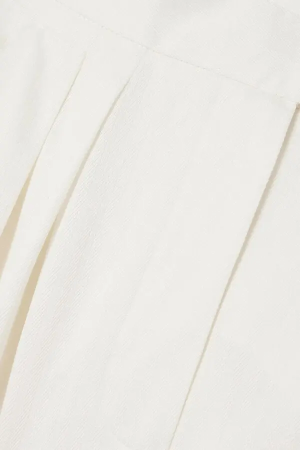 Max Mara Chenzia Pleated Cotton Wide-leg Pants