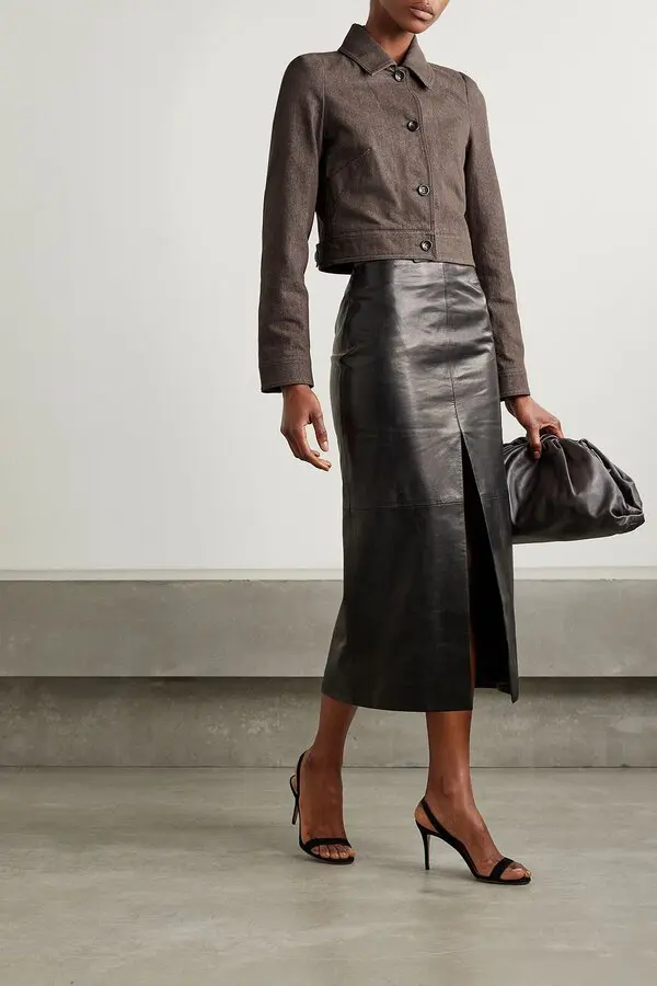 Max Mara Cropped Denim Jacket With Buttoned Waist Tabs