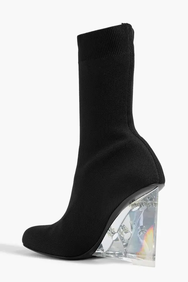 Alexander McQueen Shard Stretchknit Ankle Boots