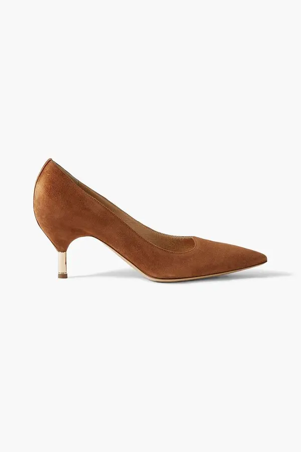 Gabriela Hearst Sofia Suede Pointed Toe Pumps