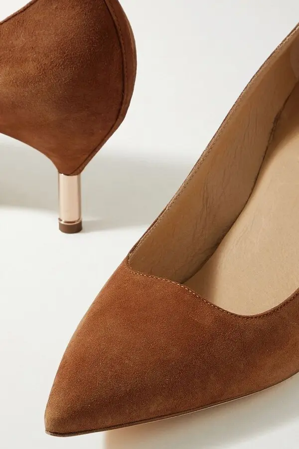 Gabriela Hearst Sofia Suede Pointed Toe Pumps