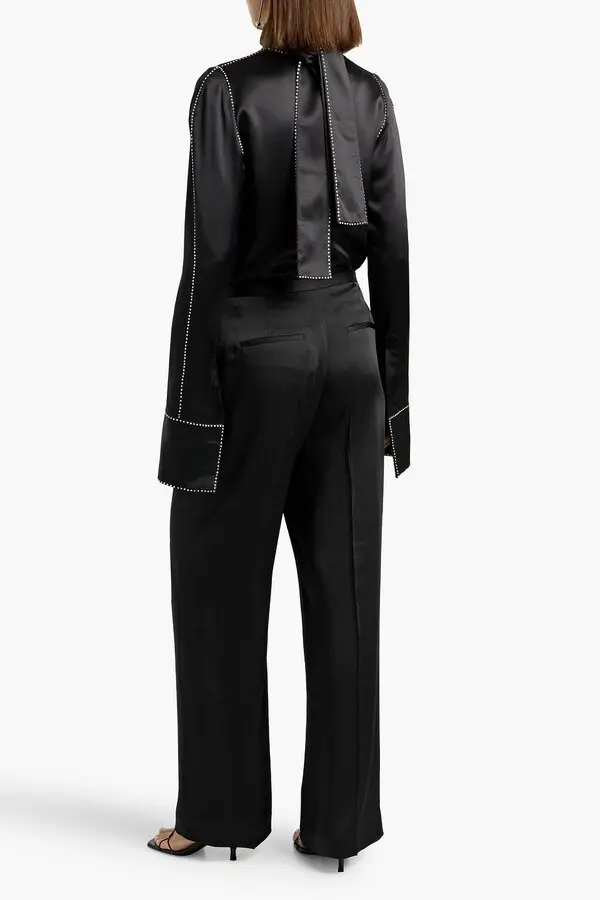 RÓHE Satin-crepe Wide-leg Pants