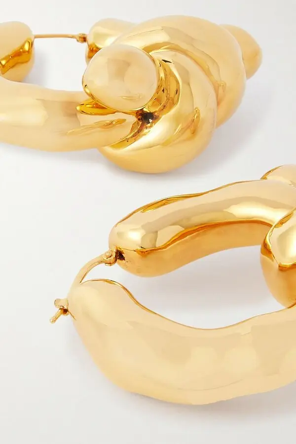 JIL SANDER Tone Hoop Earrings
