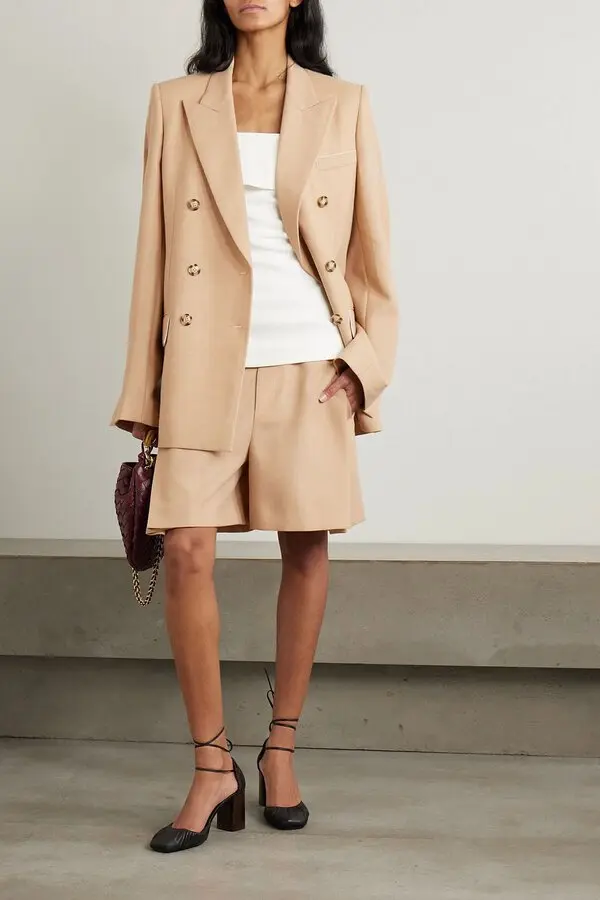 Victoria Beckham Wool-blend Double-breasted Blazer