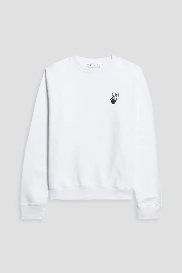 Off-White Printed French Cotton-terry Sweatshirt