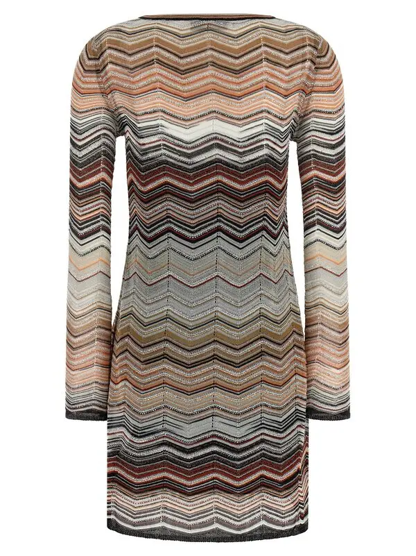 Missoni Chevron Lamé Sequin Mini Dress