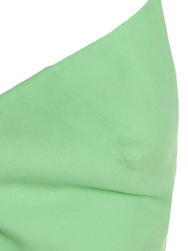 Roland Mouret Asymmetrical Draped Wool And Silk Dress