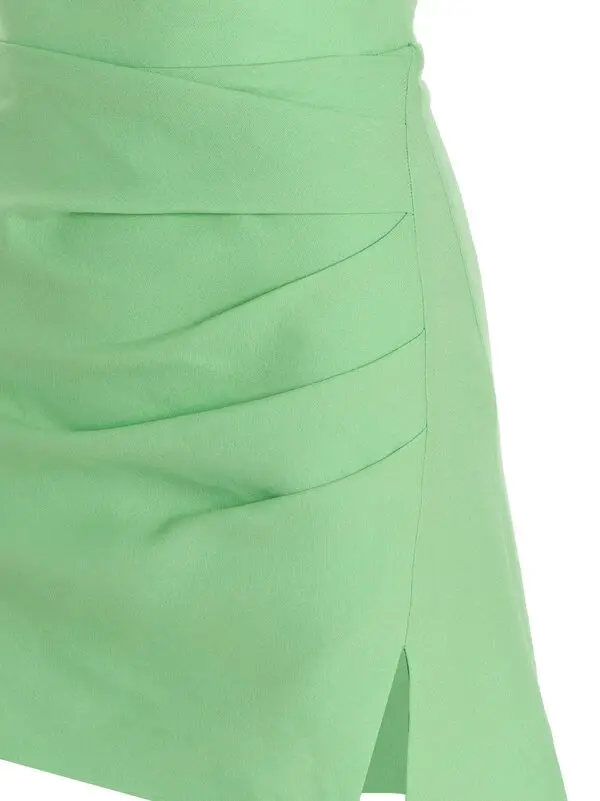 Roland Mouret Asymmetrical Draped Wool And Silk Dress