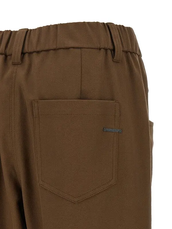 Brunello Cucinelli Baggy Pull-on Trousers - Brown