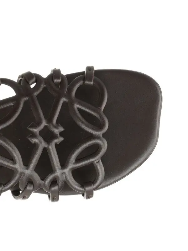 Loewe Petal Leather Sandals - Brown