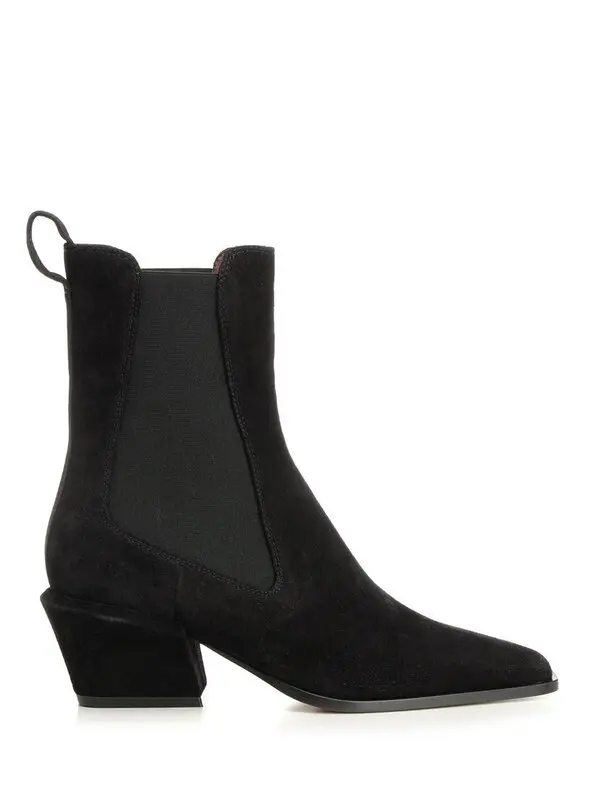 Paris Texas Bettina Suede Ankle Boots - Black