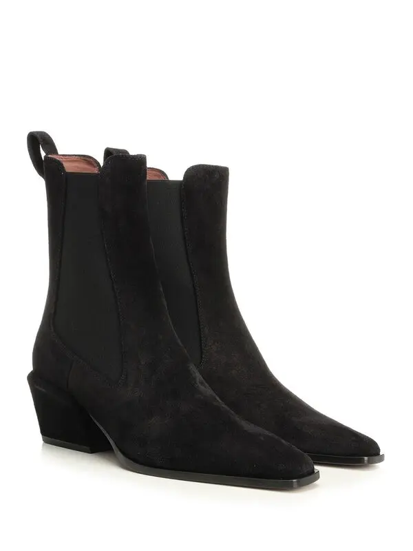 Paris Texas Bettina Suede Ankle Boots - Black
