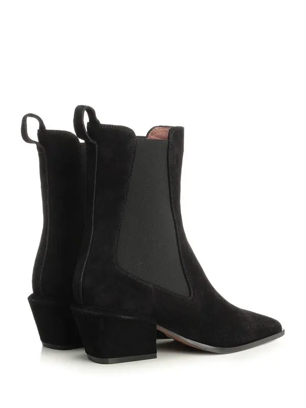 Paris Texas Bettina Suede Ankle Boots - Black