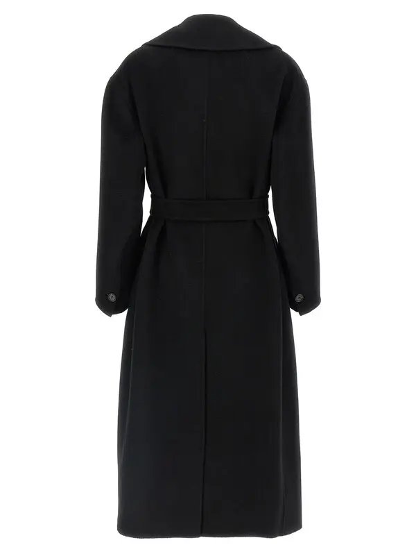 Max Mara Dalila Double Breasted Wool Cashmere Coat - Black