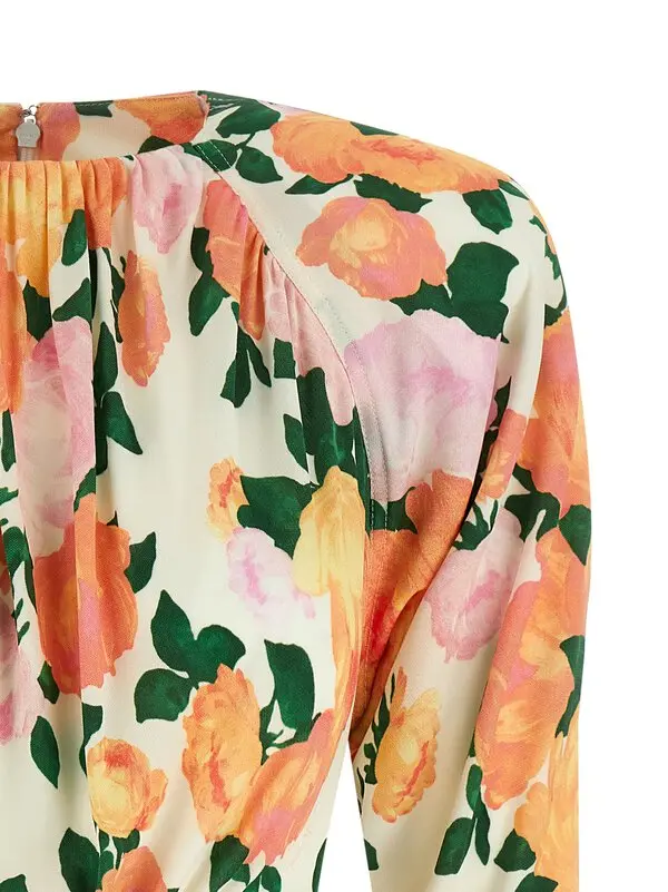 Stella McCartney Floral Print Viscose Crêpe Mini Dress - Pink