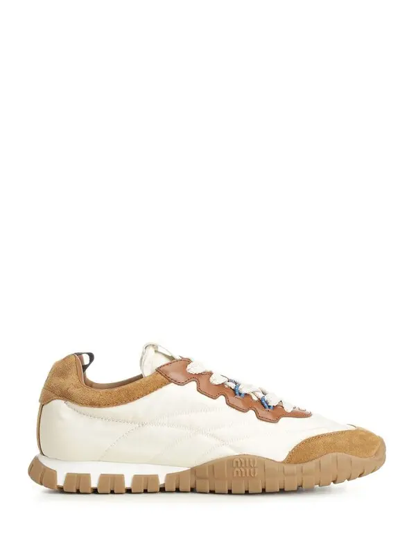 Miu Miu Tyre" Technical Fabric And Suede Sneakers - Multicolor