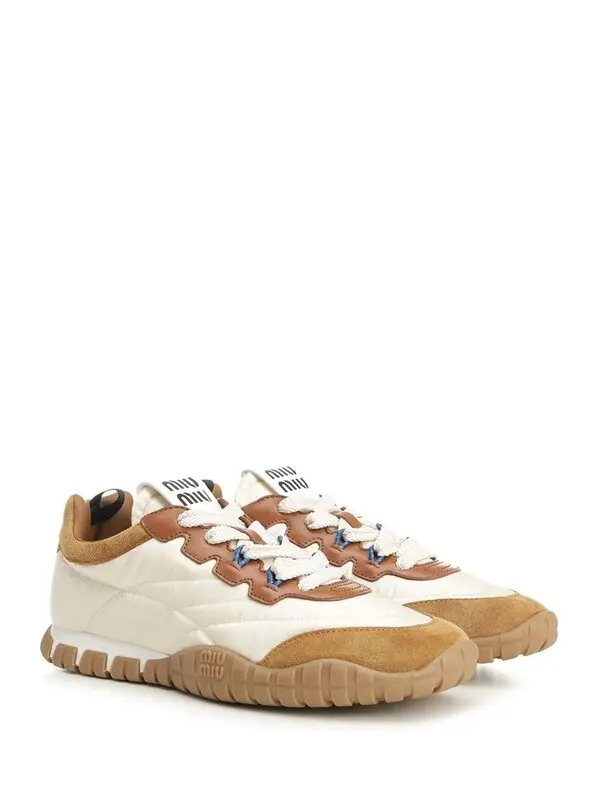 Miu Miu Tyre" Technical Fabric And Suede Sneakers - Multicolor