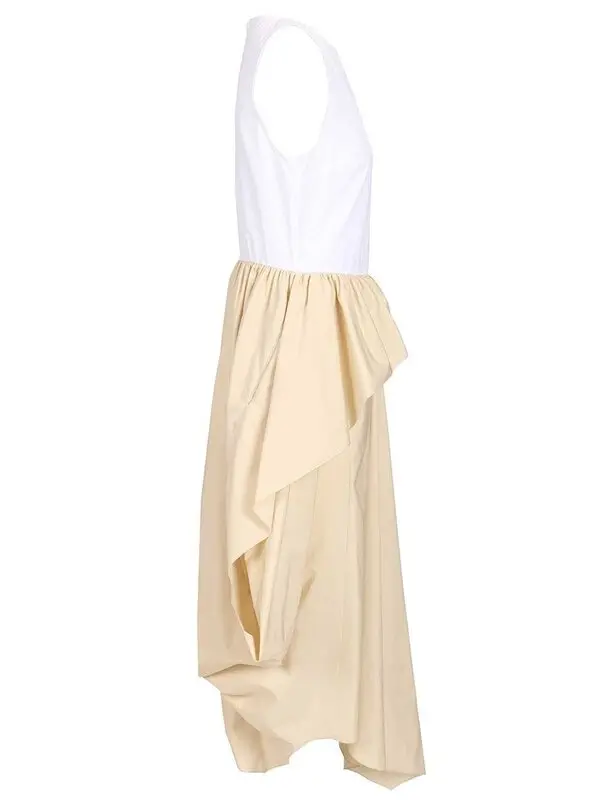 Loewe Asymmetrical Draped Cotton Dress