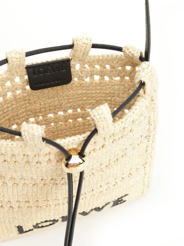 Loewe Raffia Drawstring Pocket